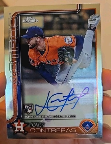 2025 TOPPS CHROME LUIS CONTRERAS AUTO HOUSTON ASTROS Rookie | eBay
