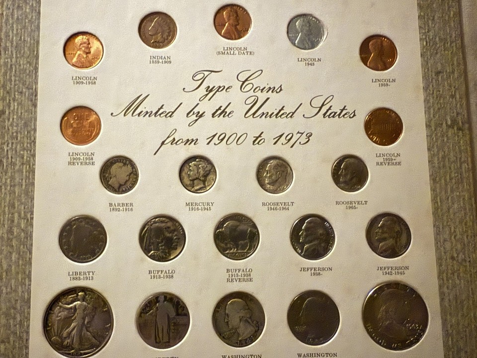 US 20th Century Coin Collection Silver Peace Dollar Franklin Liberty ...