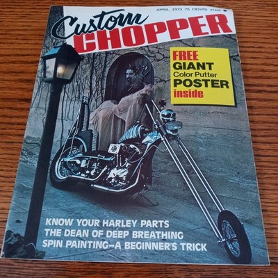 CUSTOM CHOPPER MAGAZINE- APRIL 1973- VINTAGE MOTORCYCLES | eBay