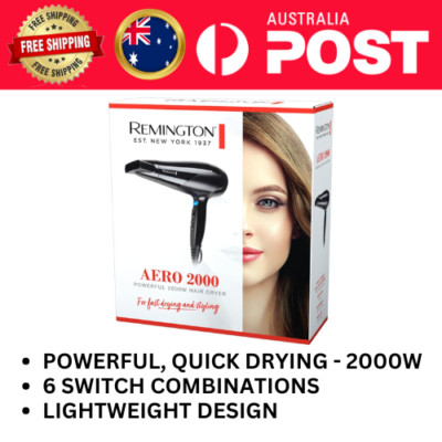 Remington Aero 2000, Powerful Hair Dryer Styling Blower, D3190AU, 3 ...