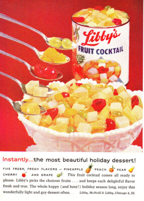1960 Libbys Fruit Cocktail: Most Beautiful Holiday Dessert Vintage ...