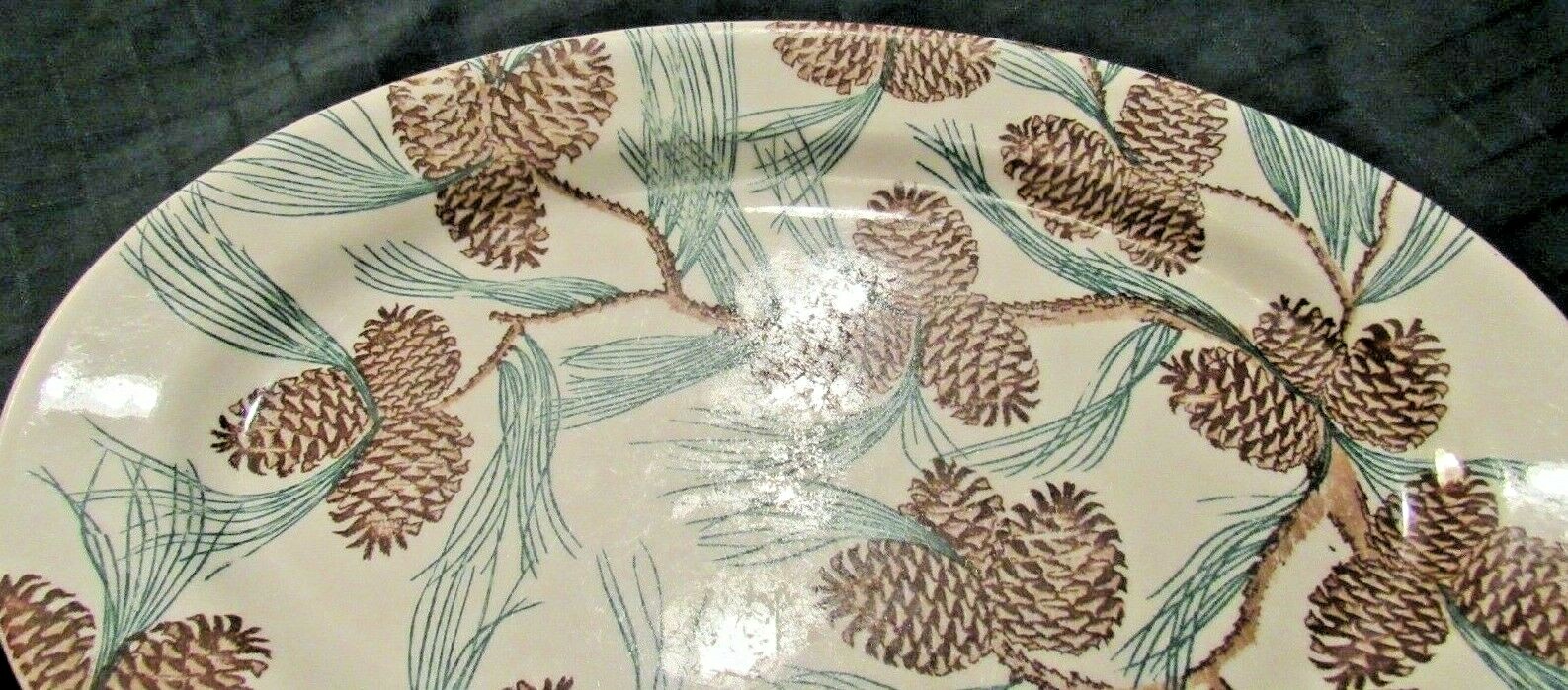 Tepco Restaurant Ware China Needles and Pine Pinecone Large Platter HTF ...