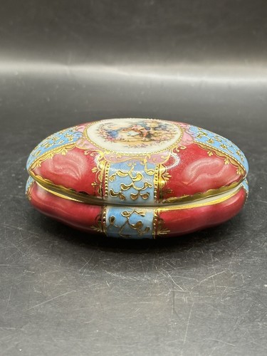 Beautiful Hand Painted KPM Germany Oval Vanity Box | eBay