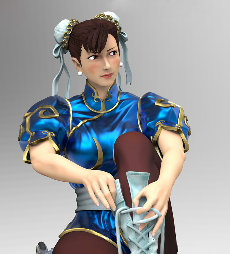 Chun Li 1/8 1/6 3D Print Figure Model Kit Unpainted Unassembled Garage ...