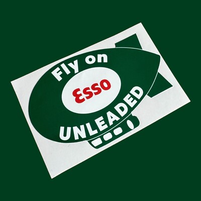 Esso Unleaded Fly On vintage jug pourer Vinyl sticker Classic Tin Can ...