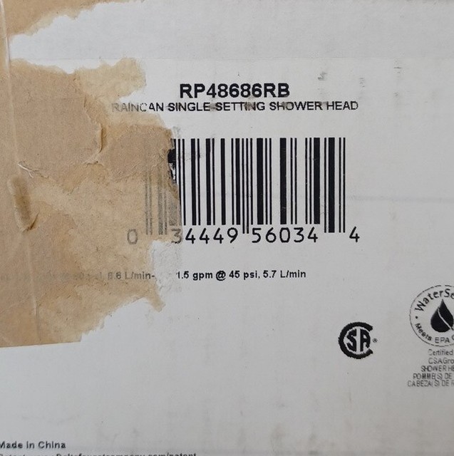 Delta Faucet Co RP48686RB Single-setting Showerhead Venetian Bronze for ...