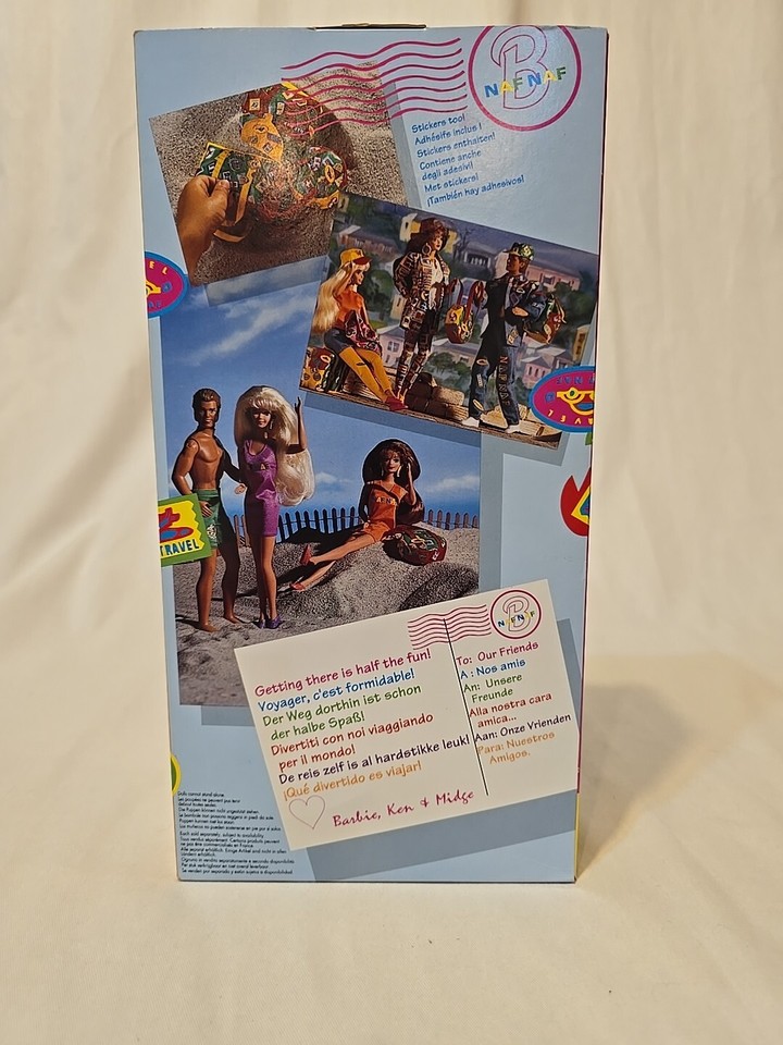 Barbie Naf Naf Travel Doll With Stickers 1993 Mattel No 10997 NRFB | eBay