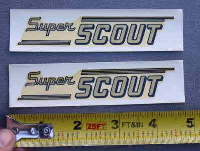 2 Vintage Indian Super Scout Motocycle Gas Tank Decals Emblems Angeles ...