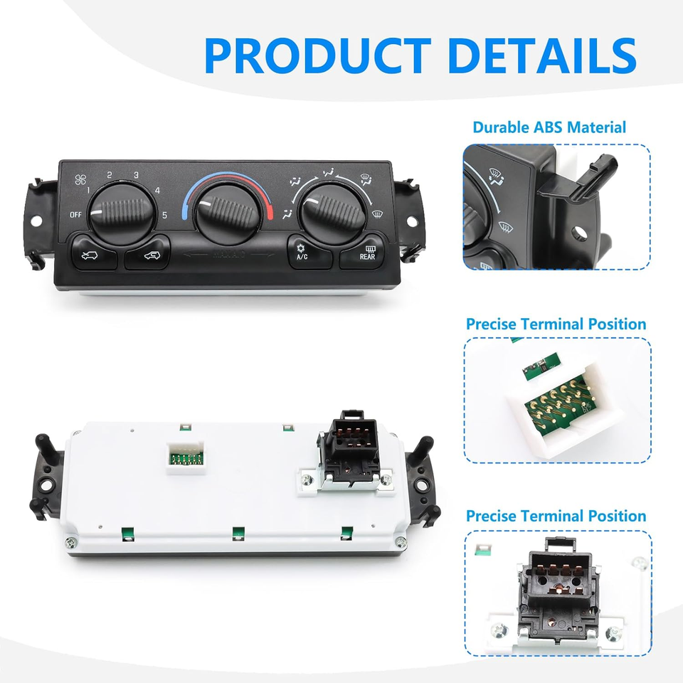 Front Climate Control Module Compatible with 1999-2002 Chevrolet ...