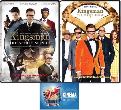 Kingsman 1 & 2 DVD Set - Secret Service, Golden Circle + Bonus Art Card ...