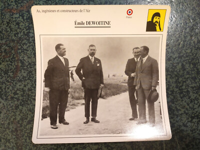 EMILE DEWOITINE MARCEL DORET fiche aviation plane lobbycard carte avion ...