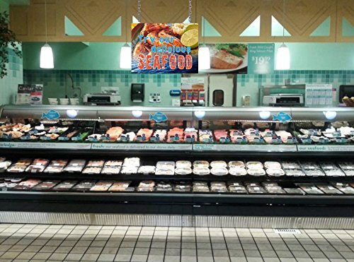 Try Our Delicious Seafood | Retail Window Display Sign | 24"W x 18"H | eBay