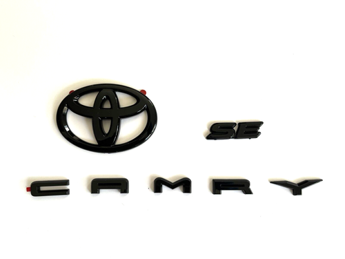 NEW 3PS 2018-2024 TOYOTA CAMRY SE Matte Black EMBLEM OVERLAY KIT PT948 ...