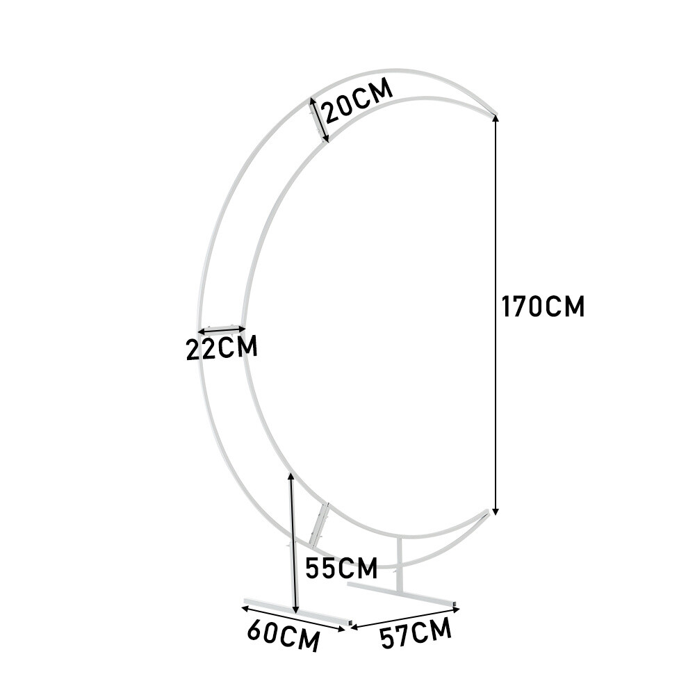 Large Half Moon Wedding Arch Metal Frame Backdrop Stand Party Props ...