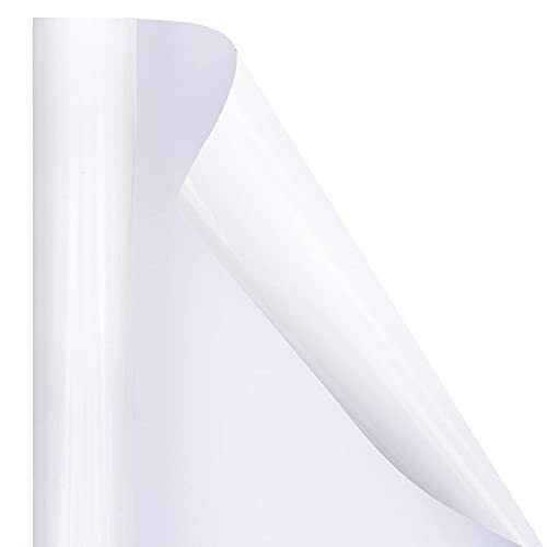 White Metallic Wrapping Paper - Solid Color Paper Perfect for White ...