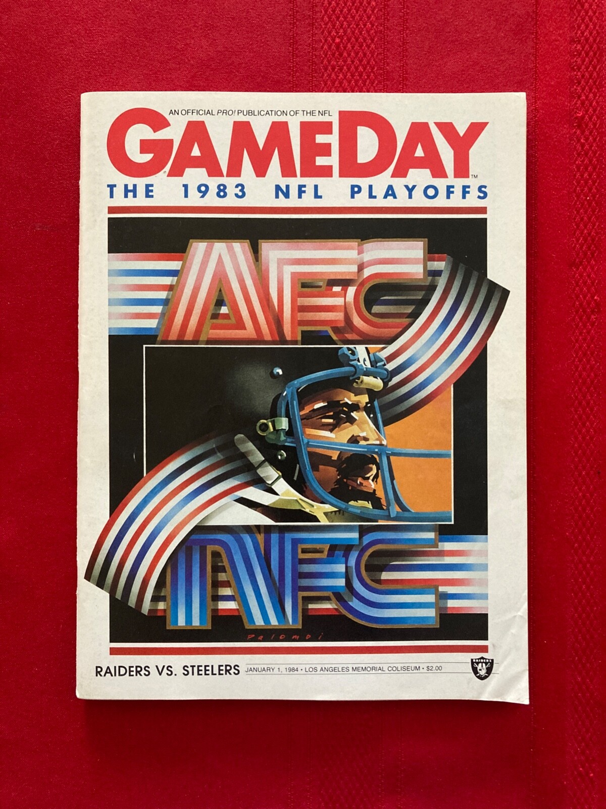 1983 NFL AFC Divisional Playoffs program / Steelers-Raiders / Allen ...
