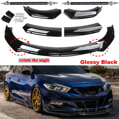 For Nissan Maxima Front Bumper Lip Body Kit Spoiler Splitter Gloss ...
