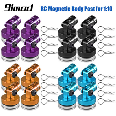 4pcs RC Magnetic Body Post Metal RC Car Shell Mount Column Clips for 1/ ...