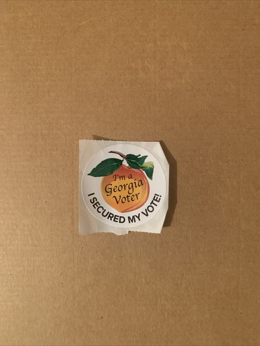 I'm a Georgia Voter I Secured My Vote Election Day Sticker GA Peach ...