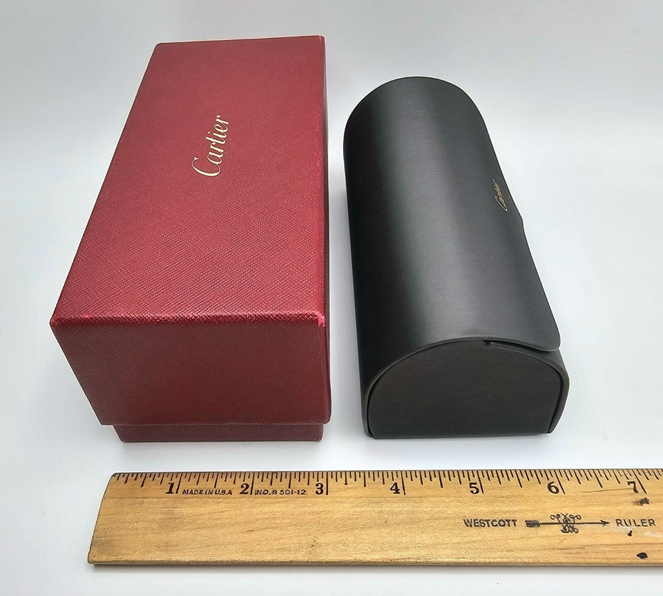 Authentic Cartier Glasses Packaging Set Large Box Case Cloth ...