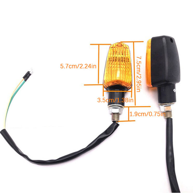 1 Pair Motorcycle Flasher Blub Turn Signal Lamp DC 12V Motorbike ...
