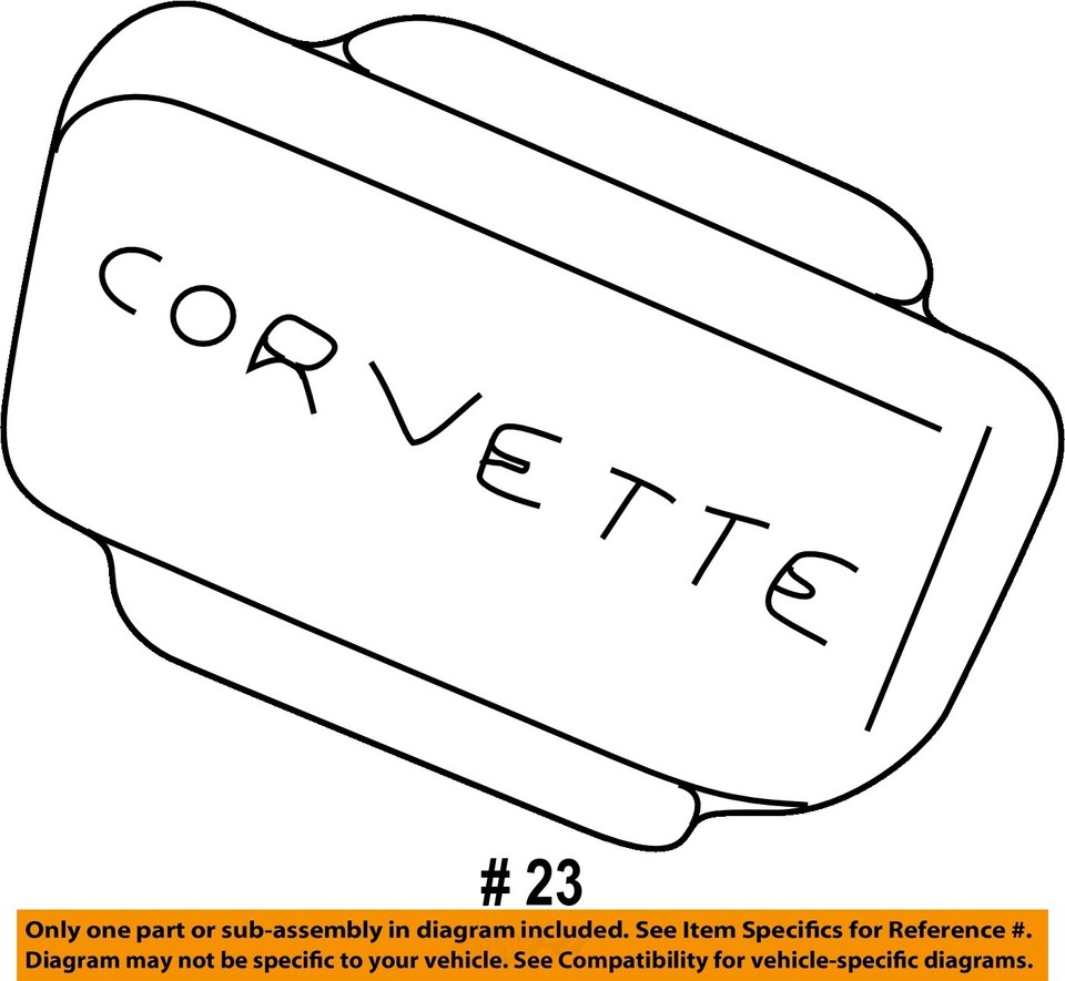 C5 CORVETTE FRONT LICENSE PLATE COVER 1997-2004 NEW OEM 10288540 | eBay