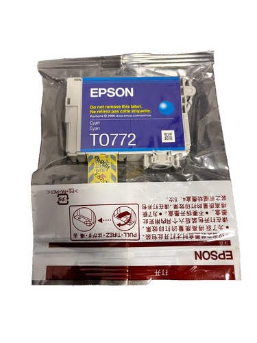 Epson Cyan T0772 Sealed Printer Ink {77 ink] | eBay