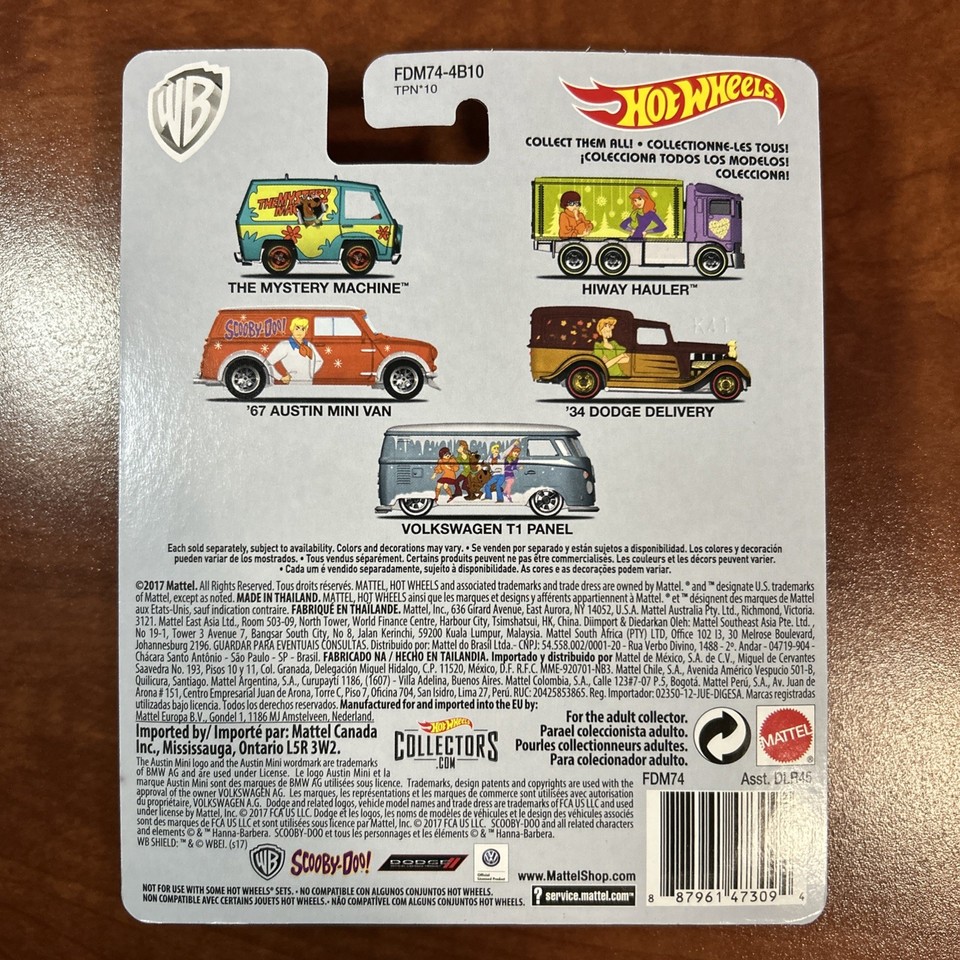 Hot Wheels 2017 WB Warner Bros Scooby-Doo Volkswagen T1 Panel Bus | eBay