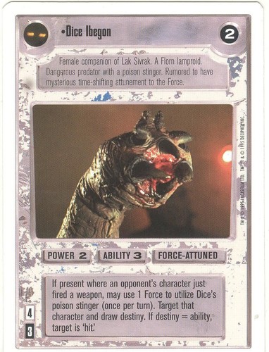 Star Wars CCG Premiere White Border Dice Ibegon | eBay