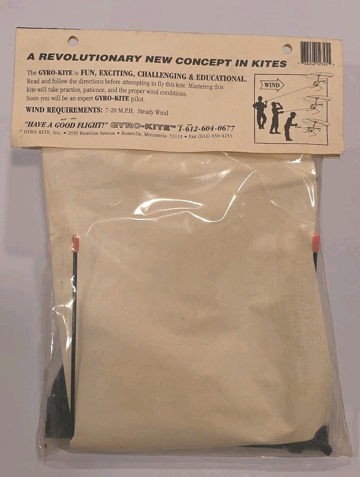 RARE Unopened Vintage Gyro-Kite Autogyro Flying Kite Toy NOS 1970s ...