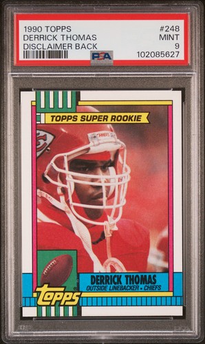 1990 Topps #248 Derrick Thomas Disclaimer Back PSA 9 | eBay