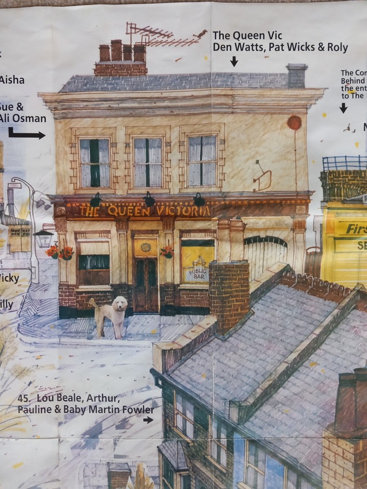 Vintage Eastenders Map of Walford 1987 TV Soap Opera Collectible Rare ...