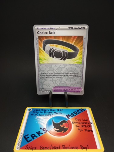 Choice Belt 176/193 Paldea Evolved NM Reverse Holo Uncommon Pokemon ...