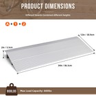800LBS Threshold Ramp Aluminum Adjustable Door Entry Ramp with Non-Slip ...