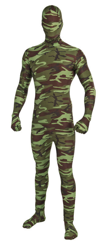 Camouflage 2nd Skin Disappearing Full Body Suit Jumpsuit Zentai Costume ...