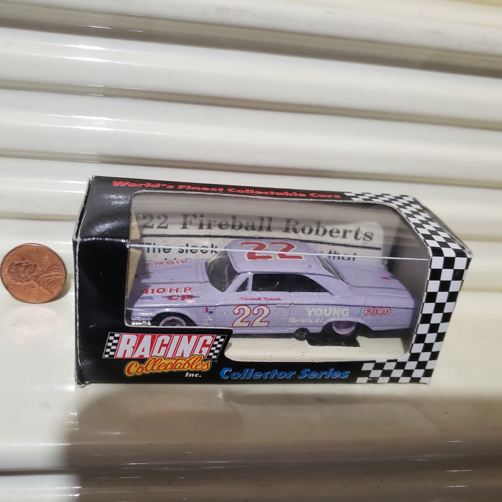 RCCA 1991 1/64 #22 FIREBALL ROBERTS Young Ford Purple 1963 Ford RED ...