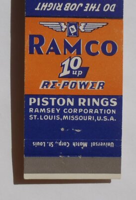 1950s Ramco Piston Rings Auto Parts Phone 6121 Piedmont AL Calhoun Co ...