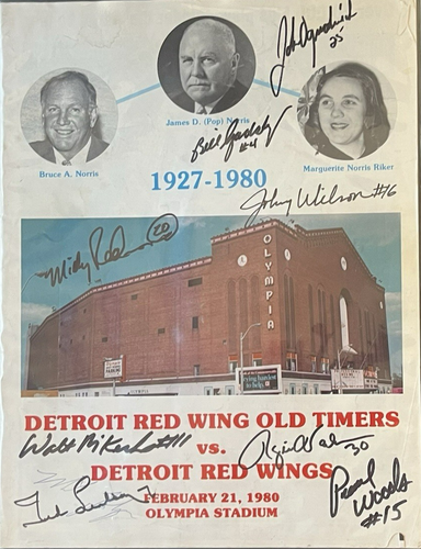 Olympia Stadium Detroit Red Wings, last game played. Few Autographs | eBay