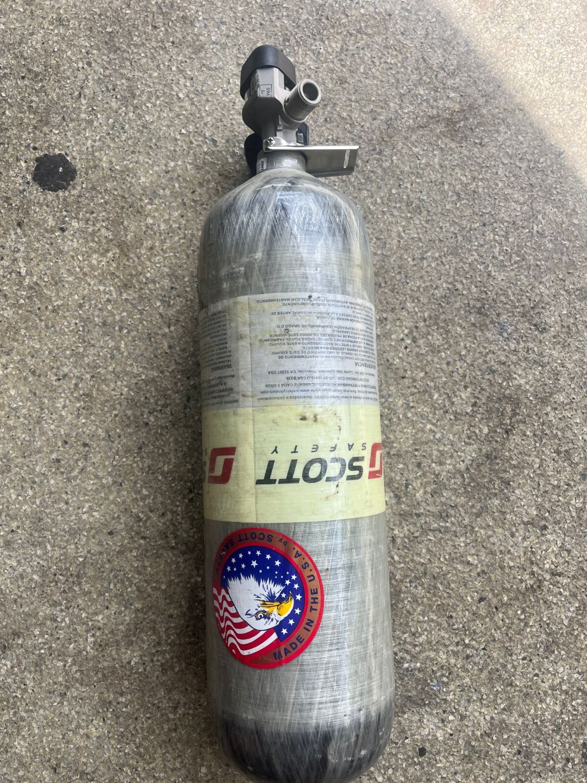 Scott SCBA 4500 PSI Firefighter 30 Minute Carbon Fiber Bottle Air Tank ...