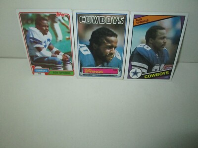LOT OF 3 RON SPRINGS 1980s Cards Rookie #433 53 245 DALLAS COWBOYS RB ...