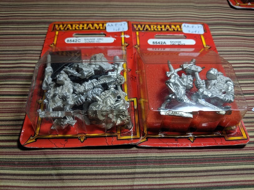 Warhammer Fantasy Age of Sigmar Savage orc command & Savage orc boyz 8542 New