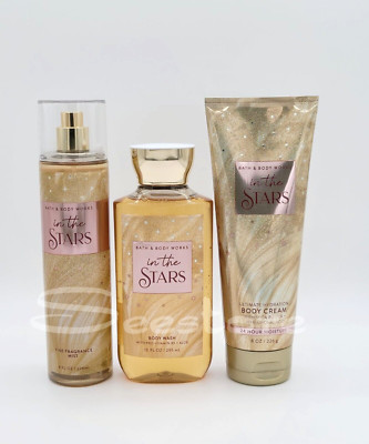 Bath & Body Works In The Stars Body Mist Shower Gel & Body Cream Set of ...