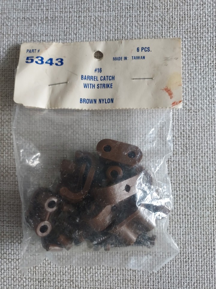 6 Pc Vintage Cabinet Door Double Barrel Catch Metal Clips Friction Side ...