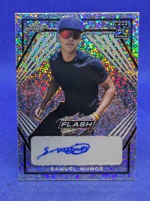 Samuel Munoz RC 2021 Leaf Flash Rookie Auto Silver BA-SM1 Los Angeles ...