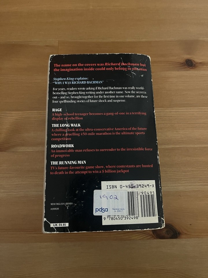 Stephen King The Bachman Books Vintage Horror Paperback Rage New ...
