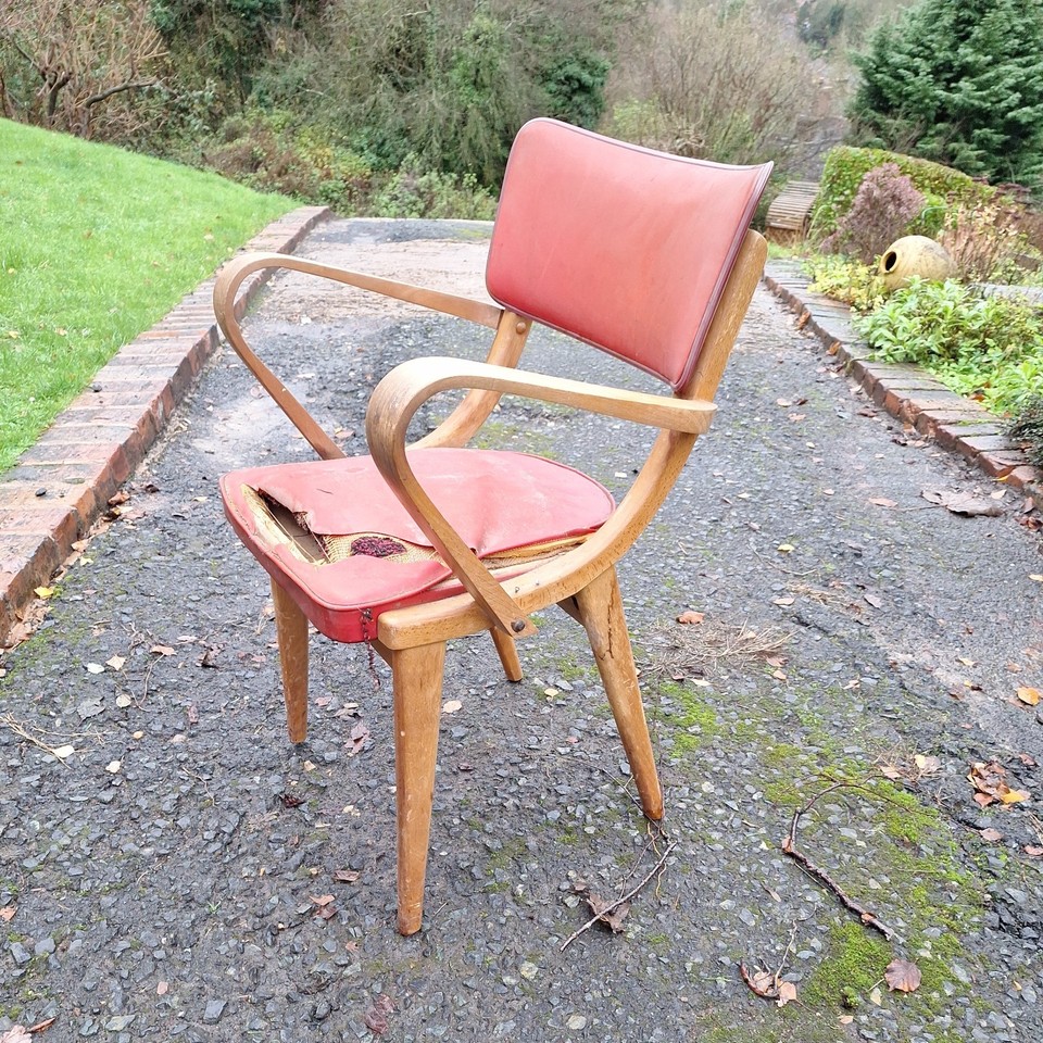 MID CENTURY STOE BENCHAIR DESK CHAIR LIGHT BEECH C1950s project | eBay UK