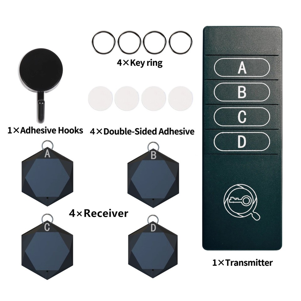 4-in-1 Wireless Alarm Anti Lost Tracker Key Finder Wallet Tracker ...