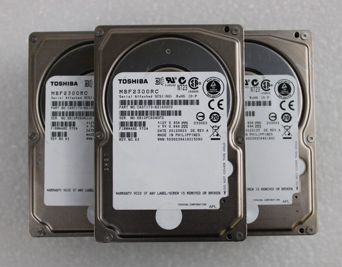 Lot of 25 Toshiba MBF2300RC 300GB 10K 6G SAS 2.5" Server Hard Drives | eBay
