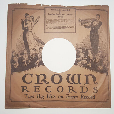 CROWN RECORDS 78RPM SLEEVE Two Big Hits On Every Record | eBay