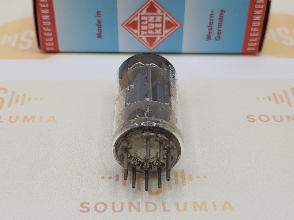 1x Telefunken ECC83 12AX7 Blue Tip 17mm Long Ribbed Plates Base ...